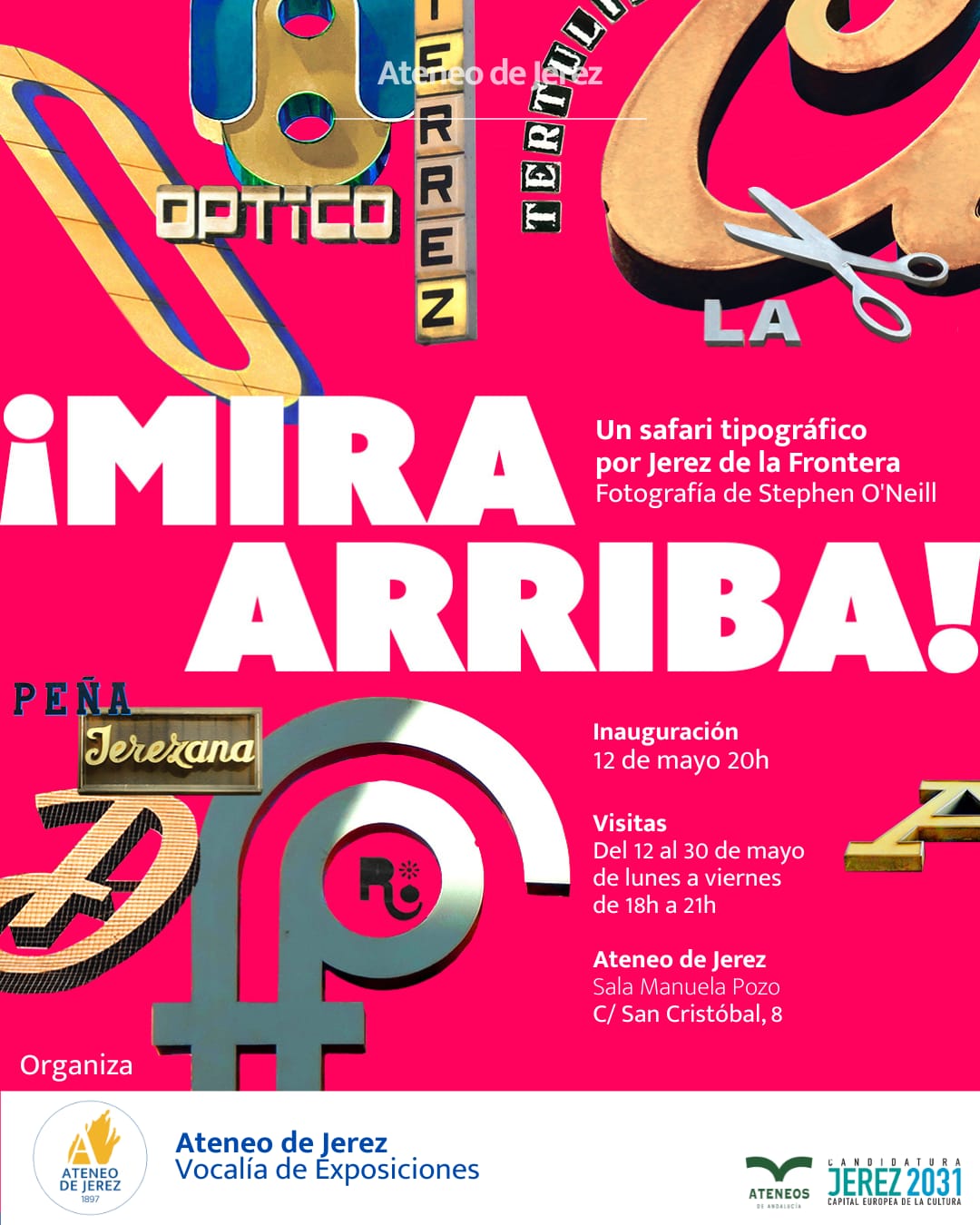 Stephan O'Neill inaugura su exposición "¡Mira arriba!" en el Ateneo de ...