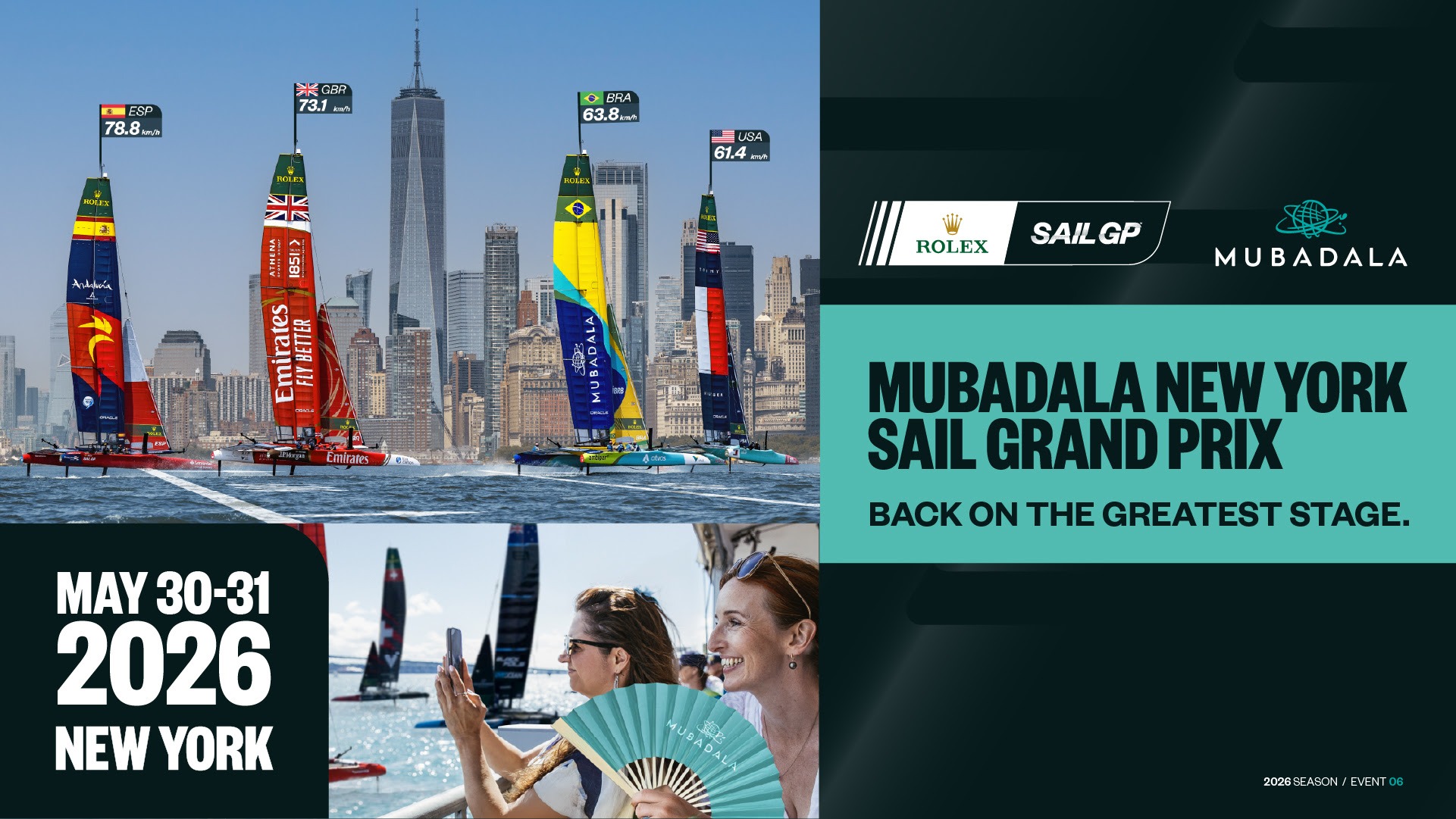 El Mubadala New York Sail Grand Prix 2026 ofrece por primera vez una ...