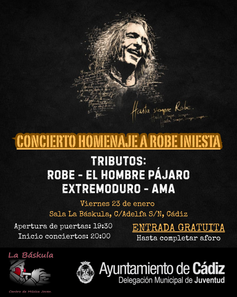Concierto homenaje a Robe Iniesta en La Báskula el 23 de enero con ...