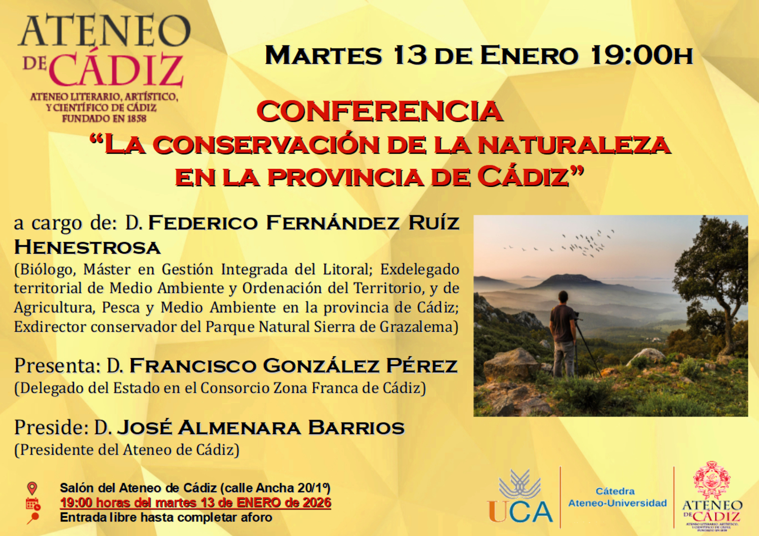 El Ateneo de Cádiz acoge una conferencia sobre conservación de la ...