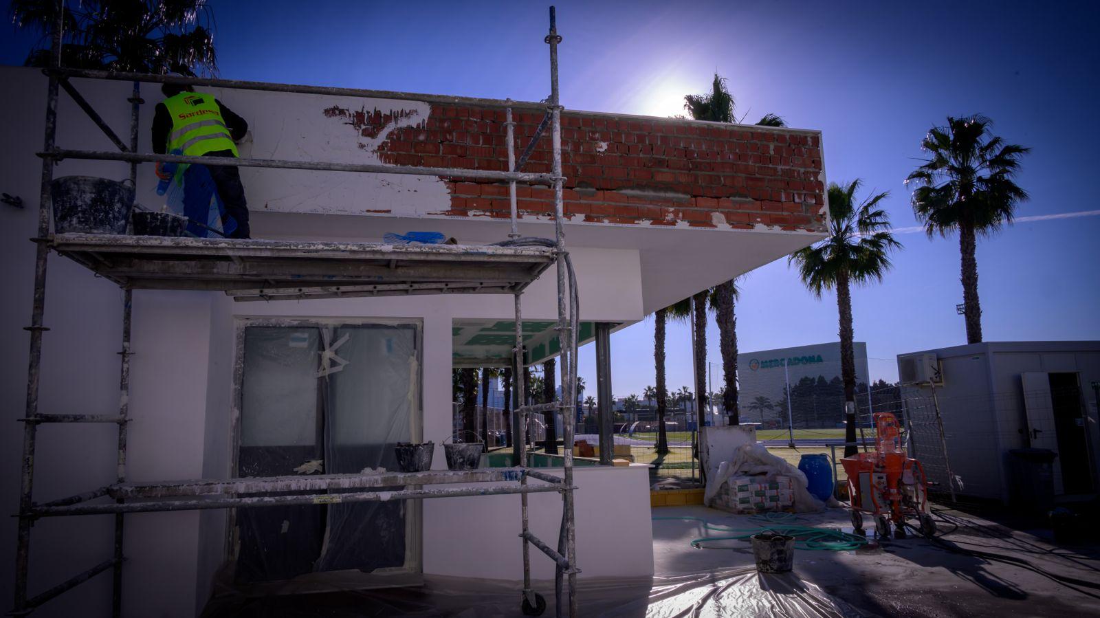 Las obras del nuevo edificio del complejo deportivo Puntales-La Paz ...