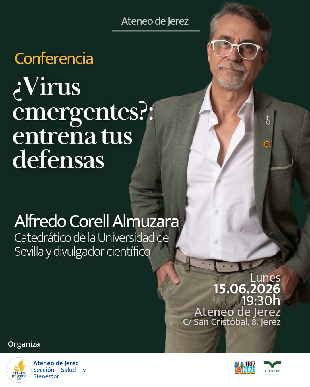Alfredo Corell ofrece en el Ateneo de Jerez la conferencia “¿Virus ...